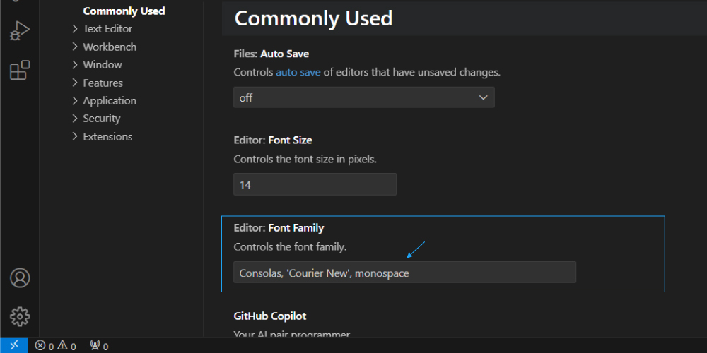 آموزش تغییر فونت VS Code